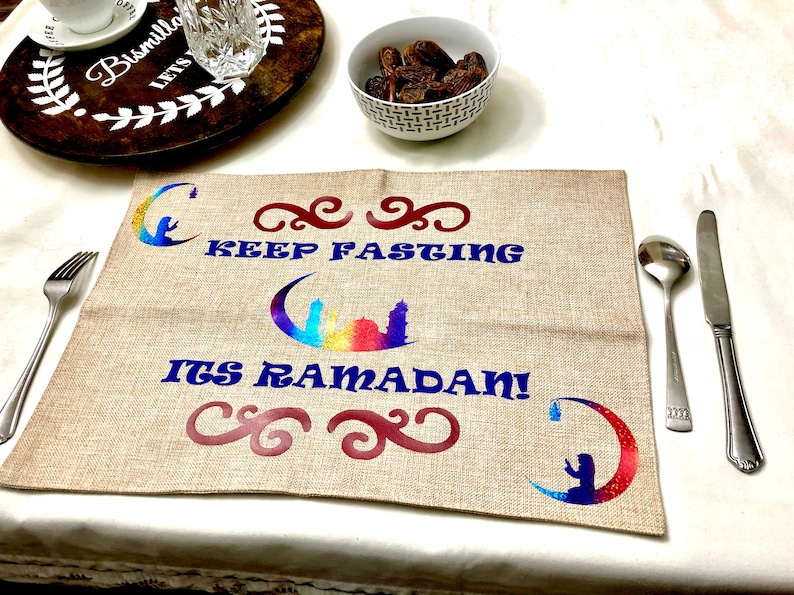 Ramadan Handmade Placemat Sets Islamic Decor Ramadan Iftar - Etsy