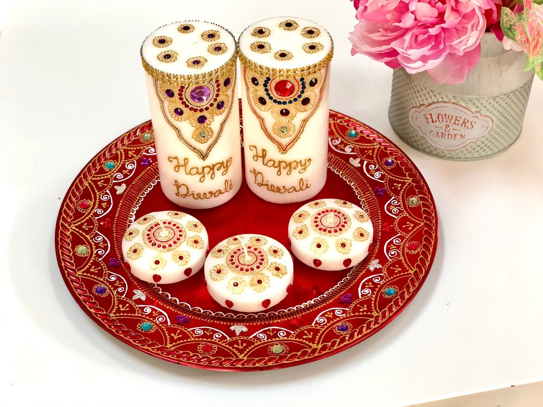 Diwali Thaal, Diwali Home Decor, Indian Festival, Mehndi Thaal, Diwali ...
