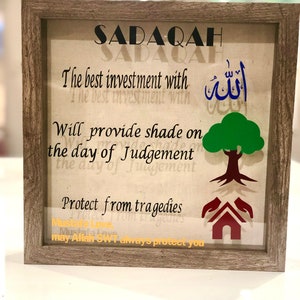 Customized Sadaqah Box, Customized Shadow Box, Customized Piggy Bank ...
