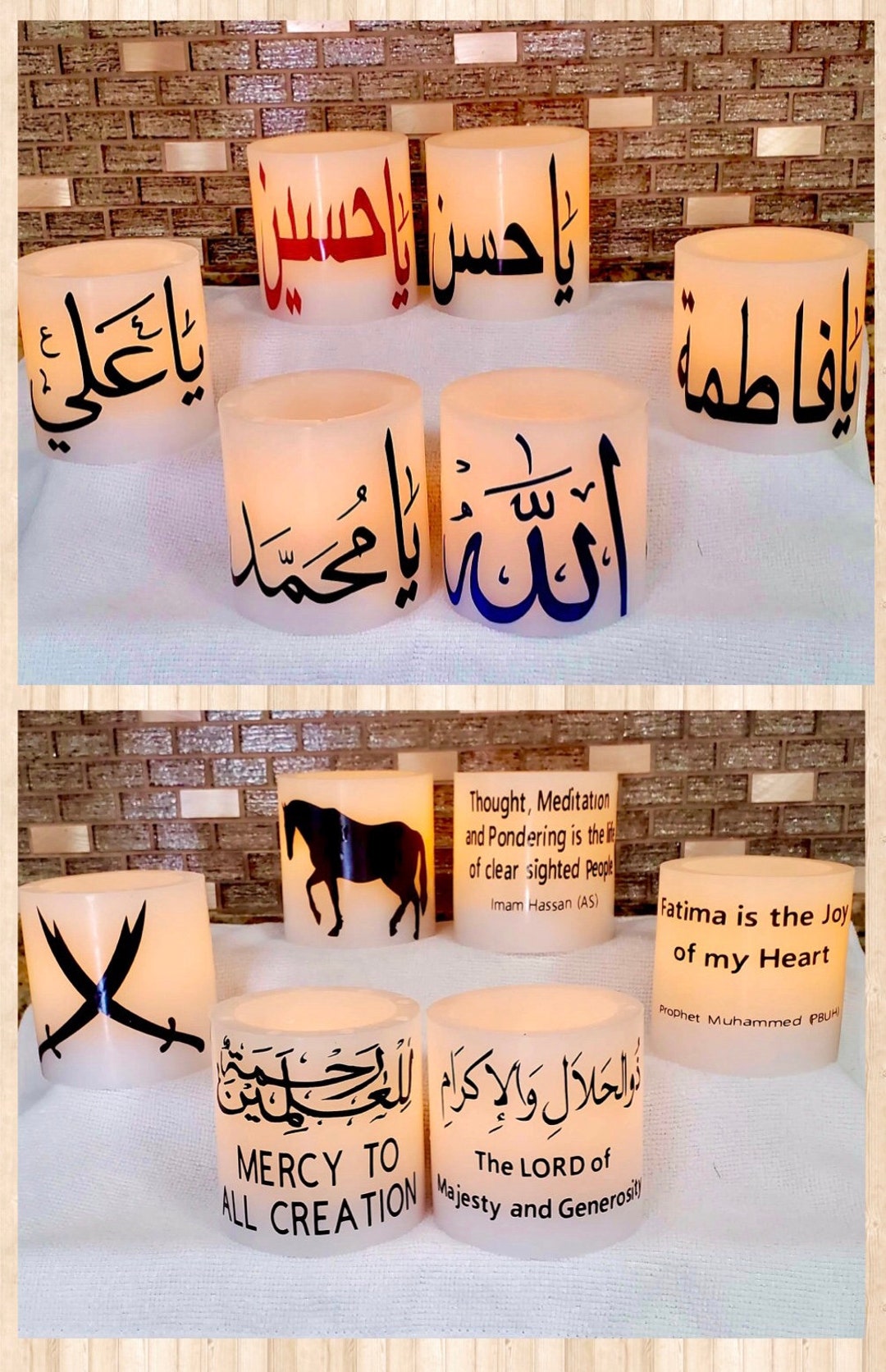 6 Panjatan Pak LED Candles, Islamic Home Decor, Muharram, Moharram ...