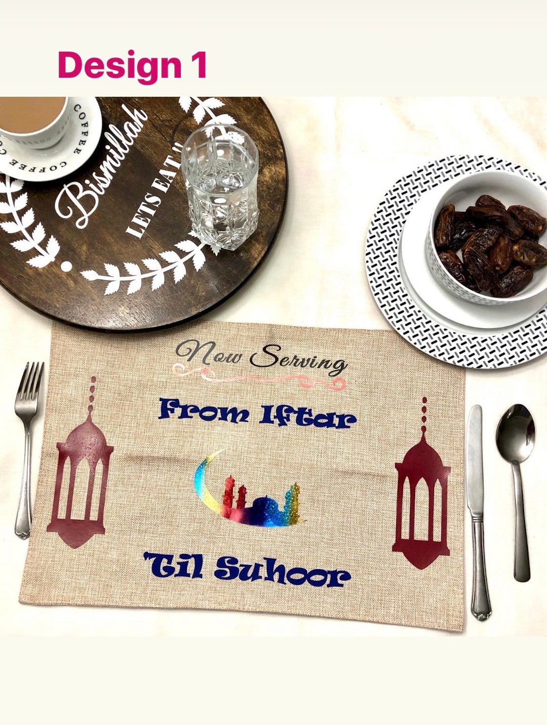 Ramadan Handmade Placemat Sets, Islamic Decor, Ramadan Iftar ...