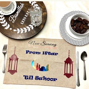 Ramadan Handmade Placemat Sets, Islamic Decor, Ramadan Iftar ...