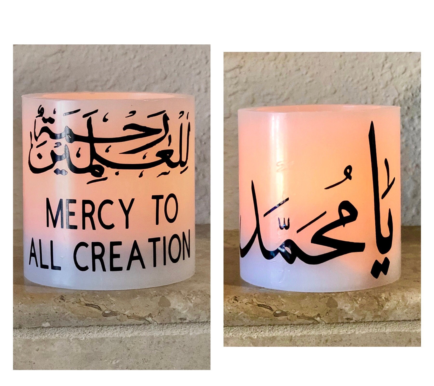 6 Panjatan Pak LED Candles Islamic Home Decor Muharram - Etsy