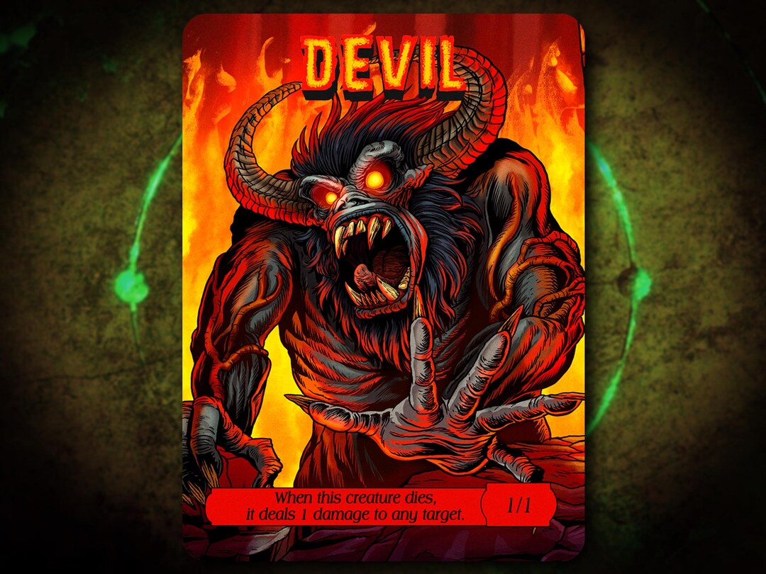 Devil 1/1 Full Art Token [by Darkside Tokens] Magic the Gathering MTG ...