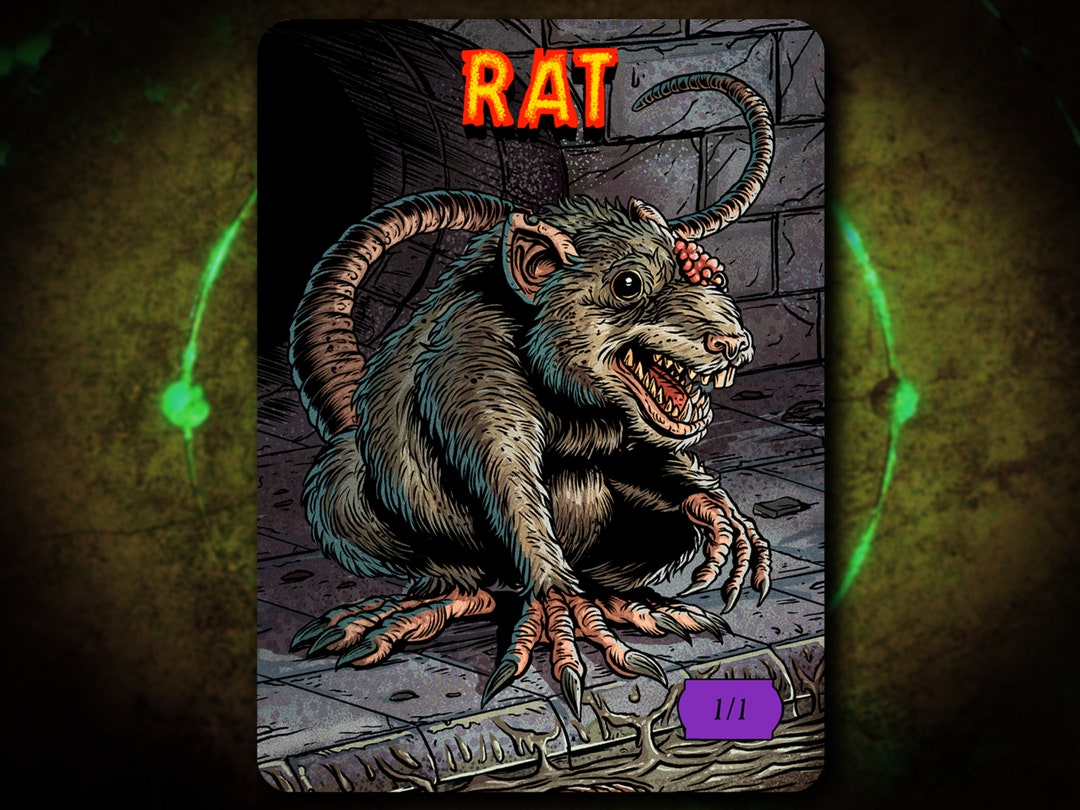 Rat 1/1 Full Art Token [by Darkside Tokens] Magic the Gathering MTG! - Etsy