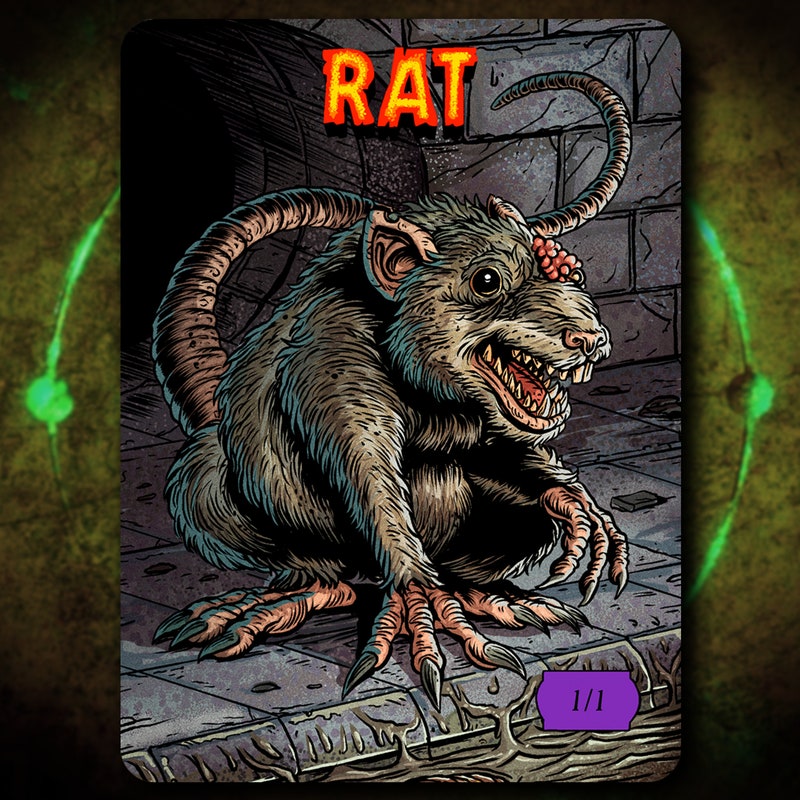 1/1 Rat Token Mtg - Etsy