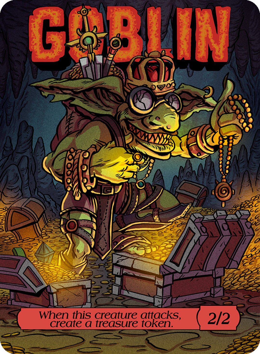 Goblin Shaman 2/2 Full Art Token by Darkside Tokens Magic - Etsy