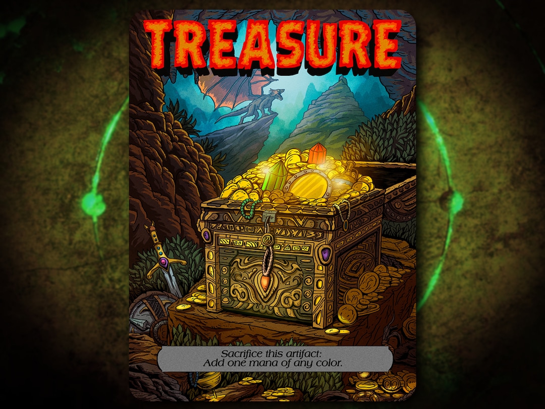 TREASURE Full Art Token [by Darkside Tokens] Magic the Gathering MTG ...