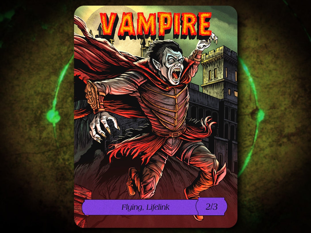 Hand Drawn Vampire 2/3 Flying Token for Magic the Gathering MTG! - Etsy