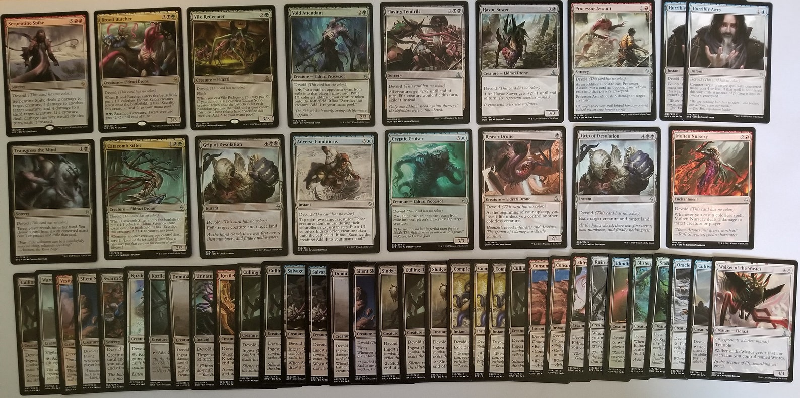 50 Card Eldrazi/devoid Collection Lot Magic: the Gathering MTG W/ Rares ...