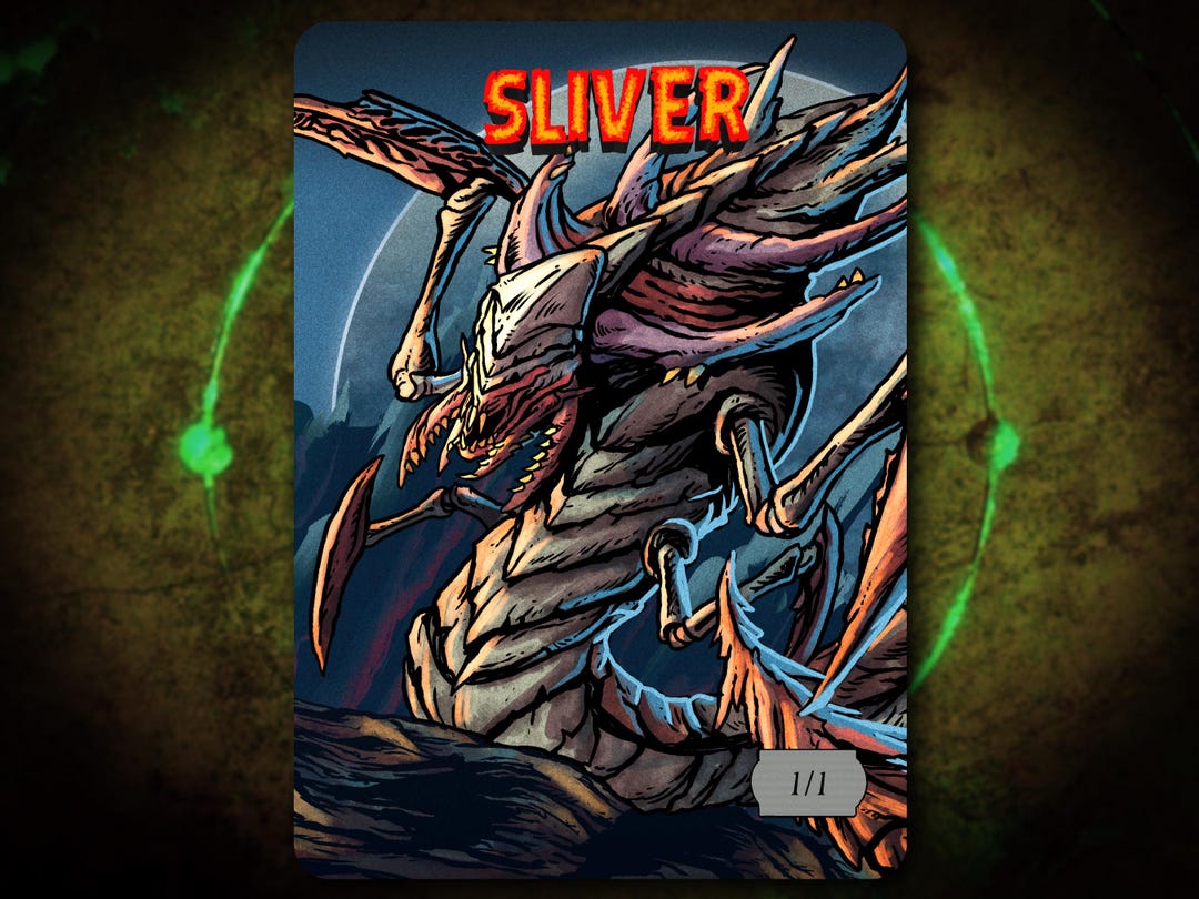 Sliver 1/1 Full Art Token [by Darkside Tokens] Magic the Gathering MTG ...