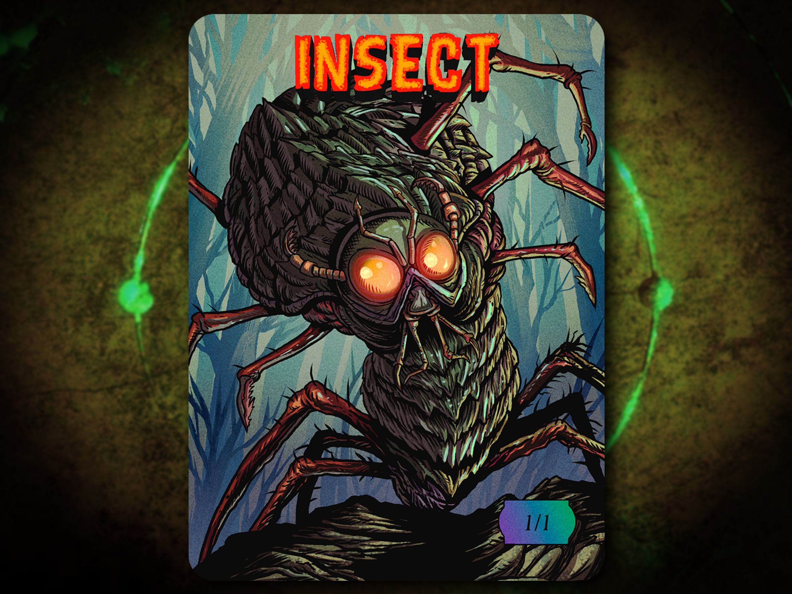 Insect 1/1 Full Art Token by Darkside Tokens Magic the Gathering MTG - Etsy