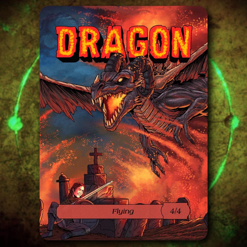 4/4 Dragon Mtg Token - Etsy