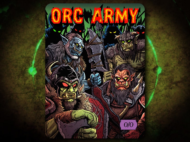 Orc Army 0/0 Full Art Token by Darkside Tokens Magic the Gathering MTG ...