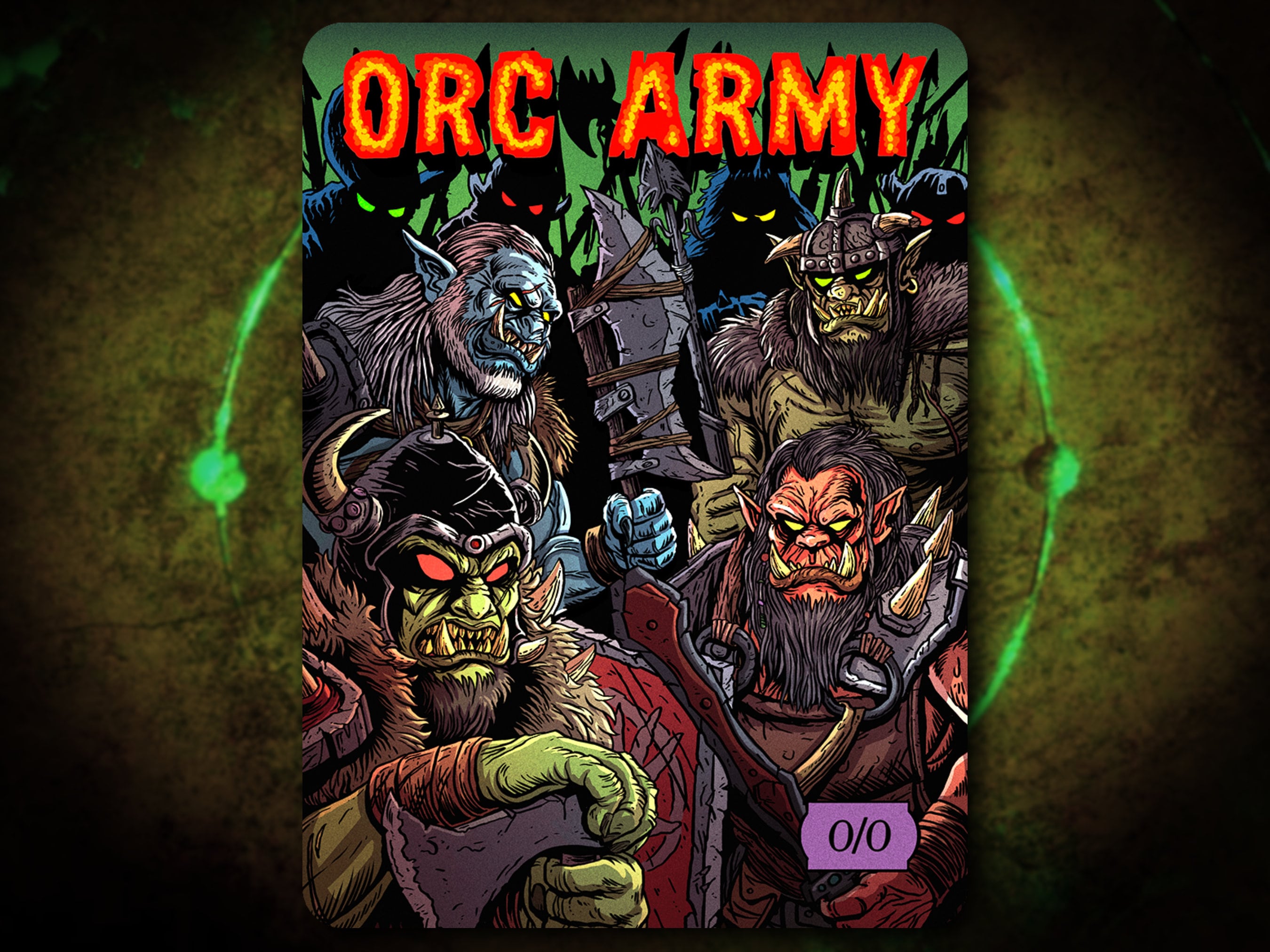 Orc Army 0/0 Full Art Token by Darkside Tokens Magic the Gathering MTG ...