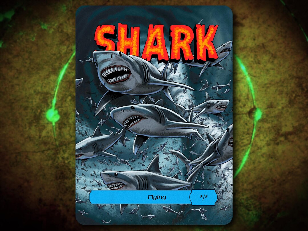 Hand Drawn Shark Token for Magic the Gathering MTG! - Etsy