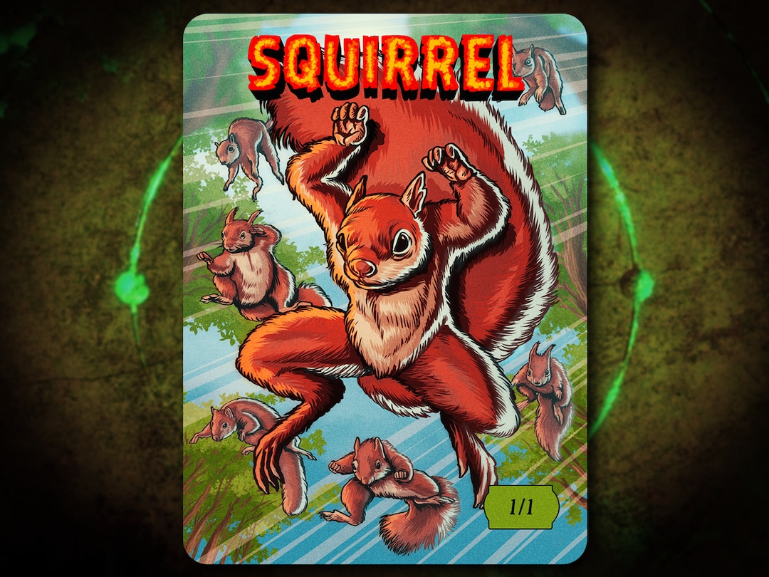 Squirrel 1/1 Full Art Token [by Darkside Tokens] Magic the Gathering ...