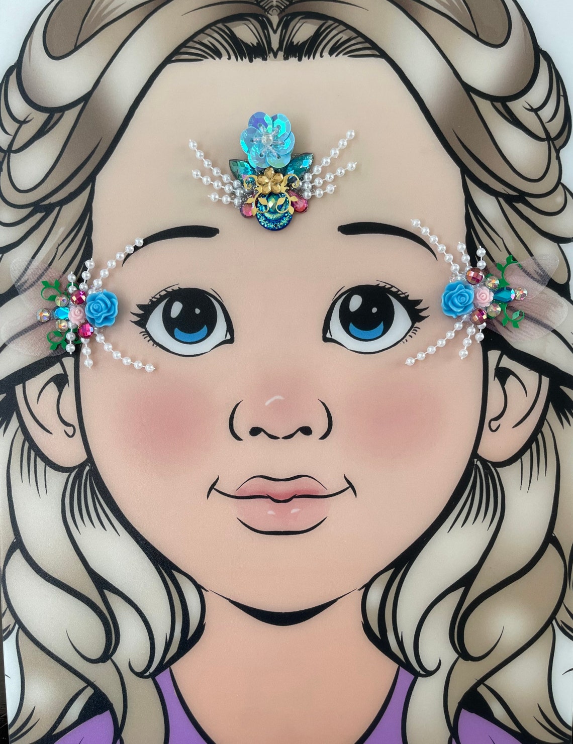 1 Set Fairy Face Painting Bling Fairy Theme Face Painting Bling Face ...