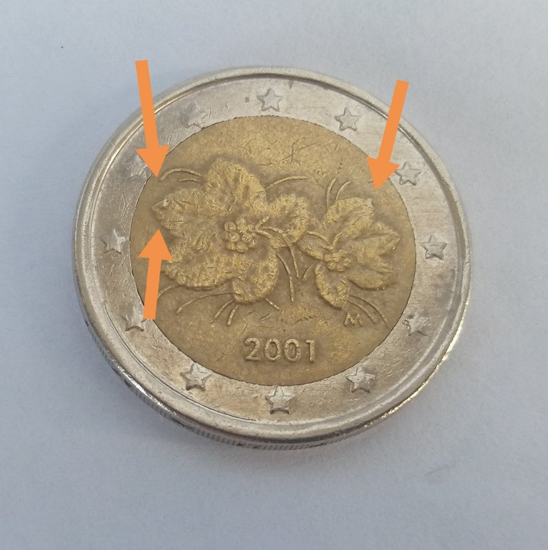Seltene 2-Euro-Münze mit Fehlern. | Etsy