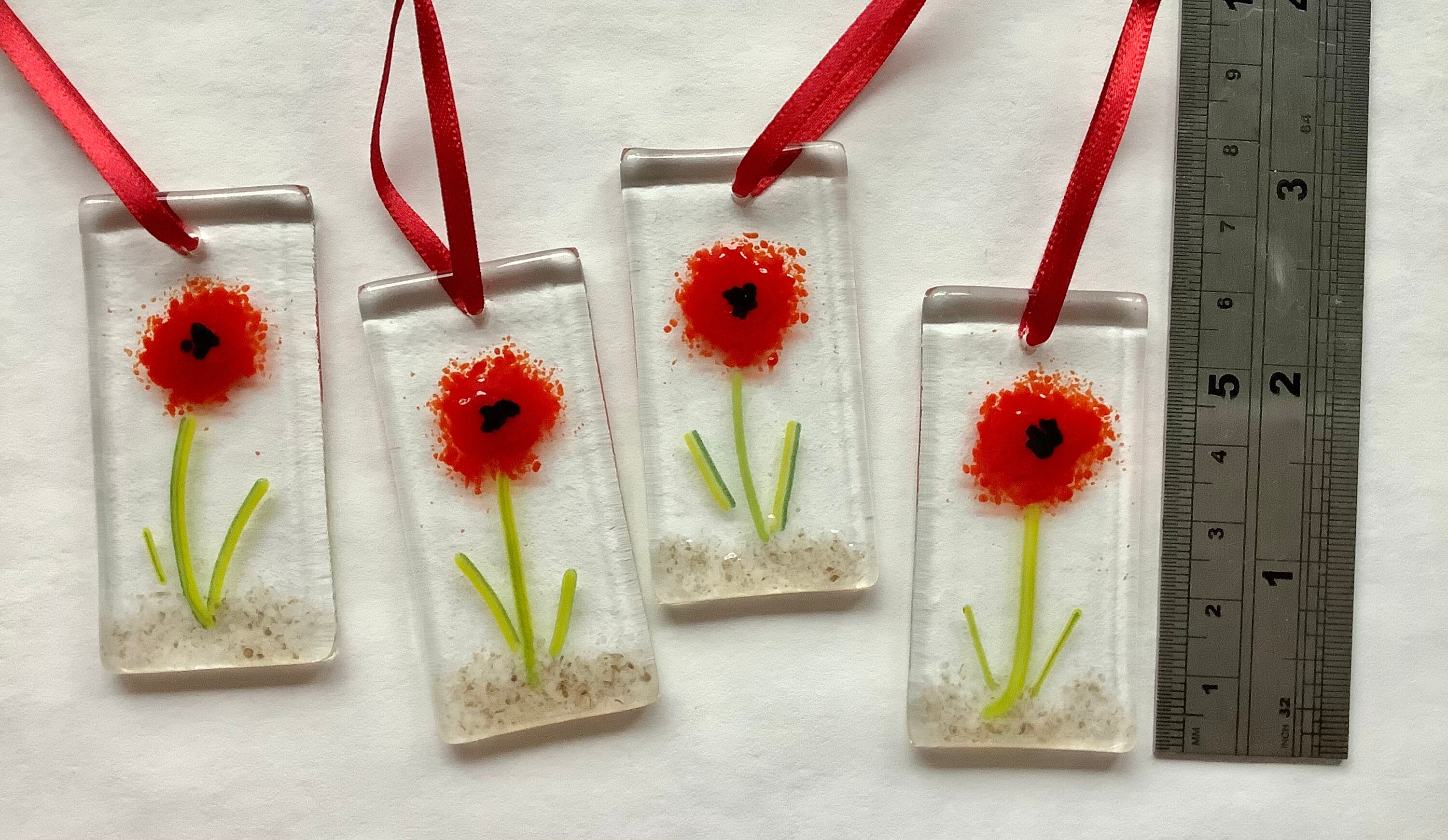 Poppy Suncatcher Panel. Hang Against a Window on a Bag. | Etsy UK