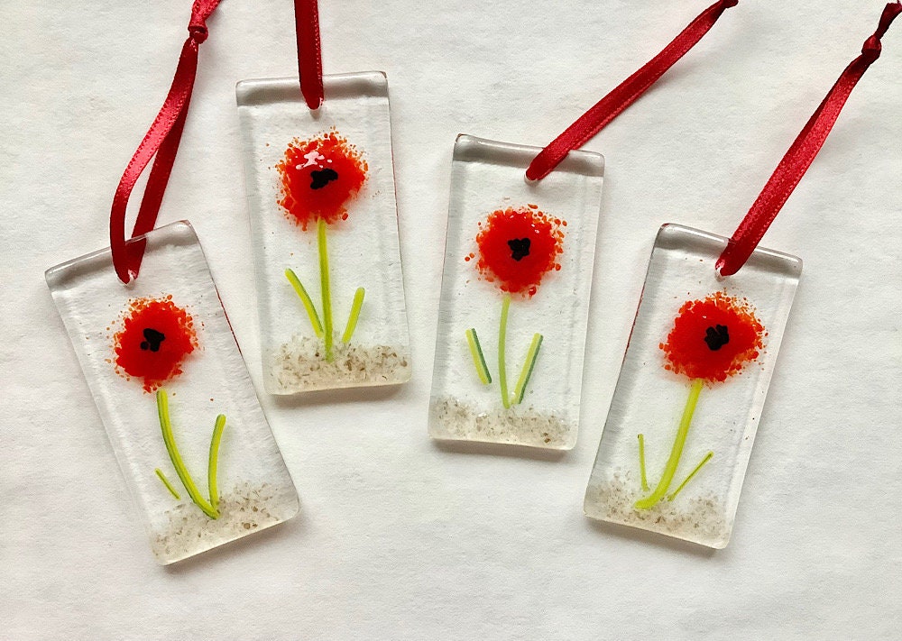 Poppy Suncatcher Panel. Hang Against a Window on a Bag. - Etsy