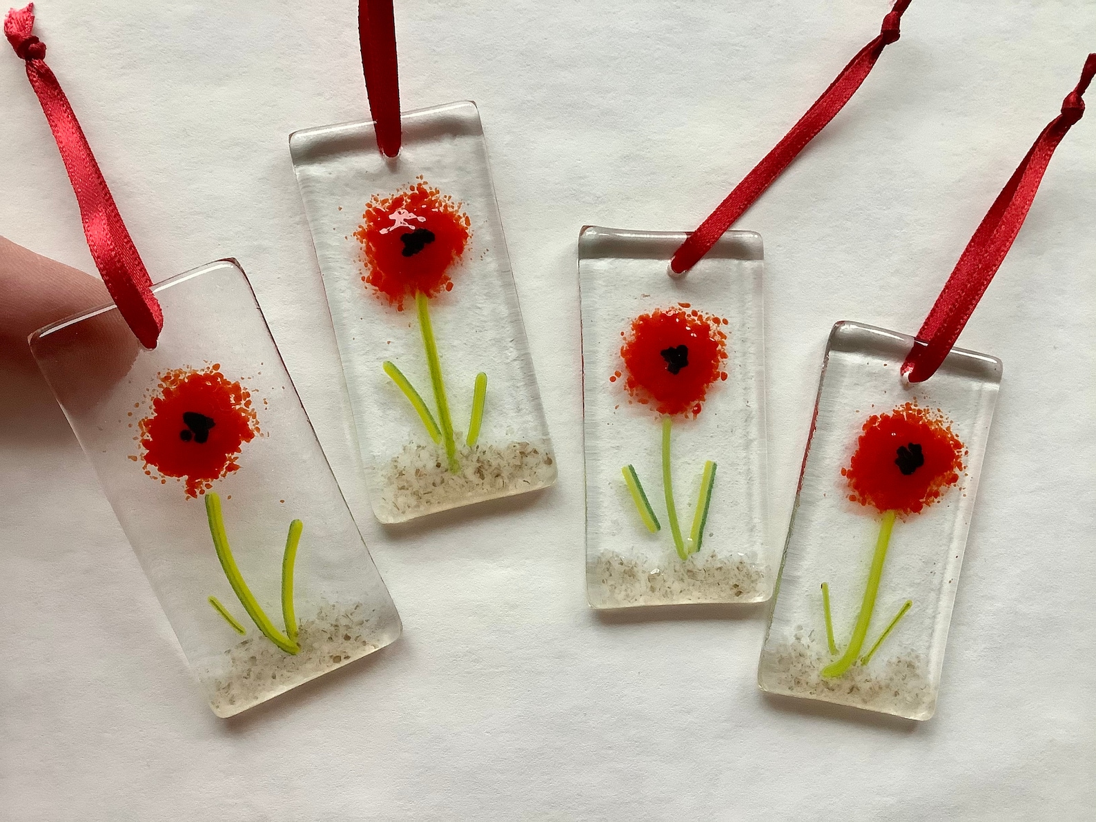 Poppy Suncatcher Panel. Hang Against a Window on a Bag. | Etsy UK