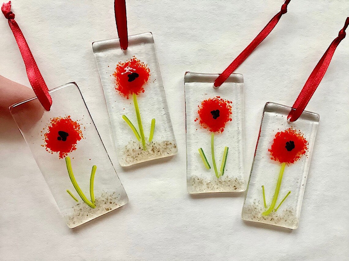 Poppy Suncatcher Panel. Hang Against a Window on a Bag. - Etsy