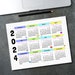 2024 Doodle Theme Year Calendar Printable * Year at a Glance* Digital ...