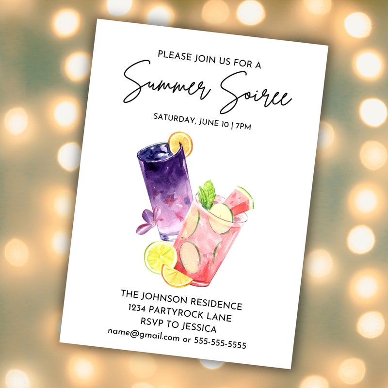 Summer Invitations - Etsy