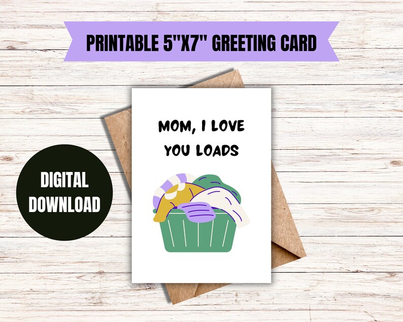 Printable Mothers Day Card Mother's Day Card Funny - Etsy