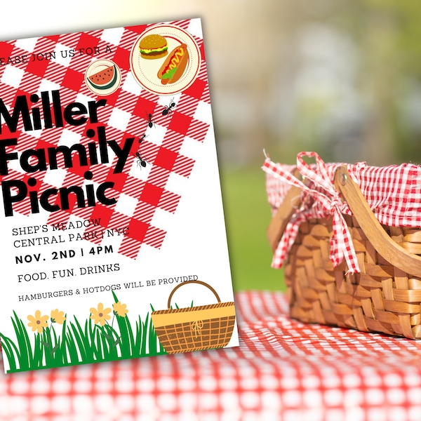 Picnic Invitation - Etsy