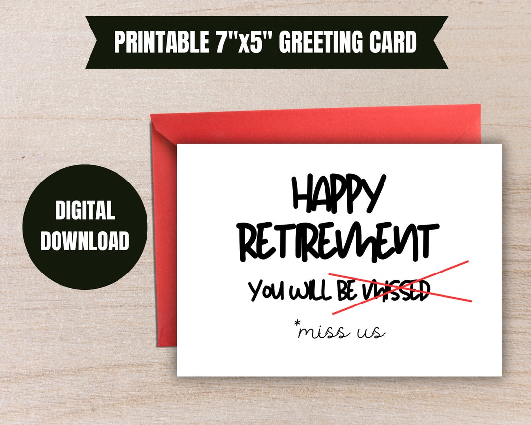 Printable Retirement Card, Congrats on Retiring Card Funny, Digital ...