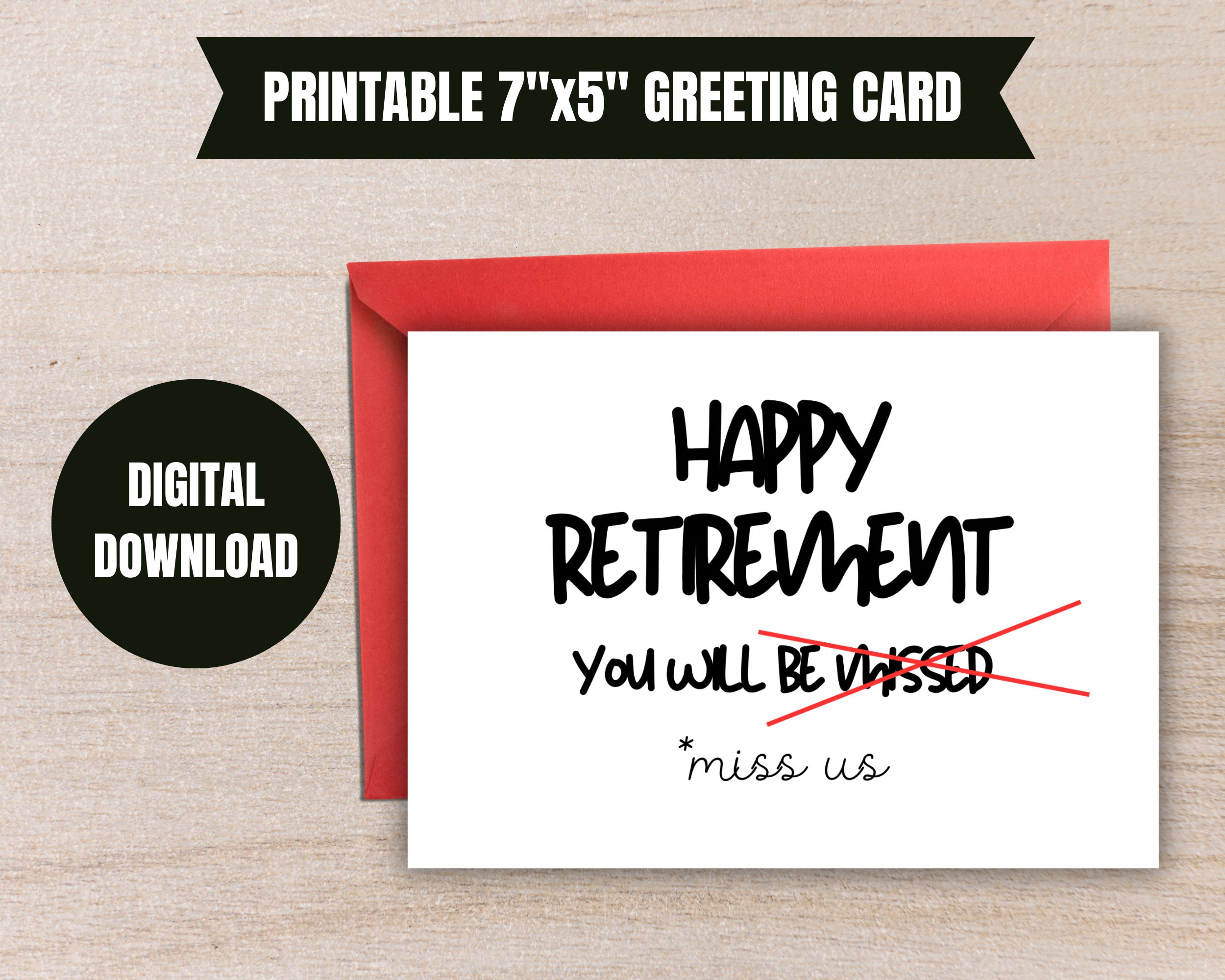 Printable Retirement Card, Congrats on Retiring Card Funny, Digital ...