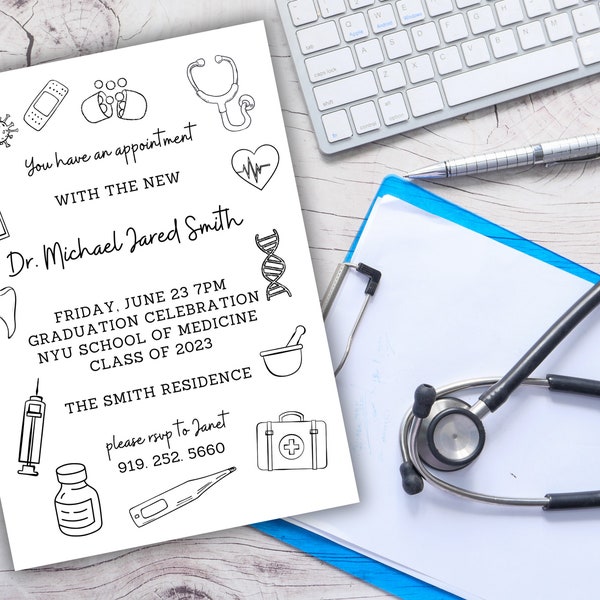 Medical School Graduation Invitation - Etsy