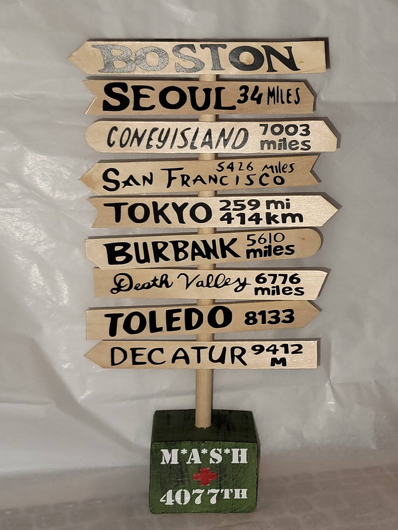 Mash 4077th Miniature Sign Post Mash 4077 | Etsy