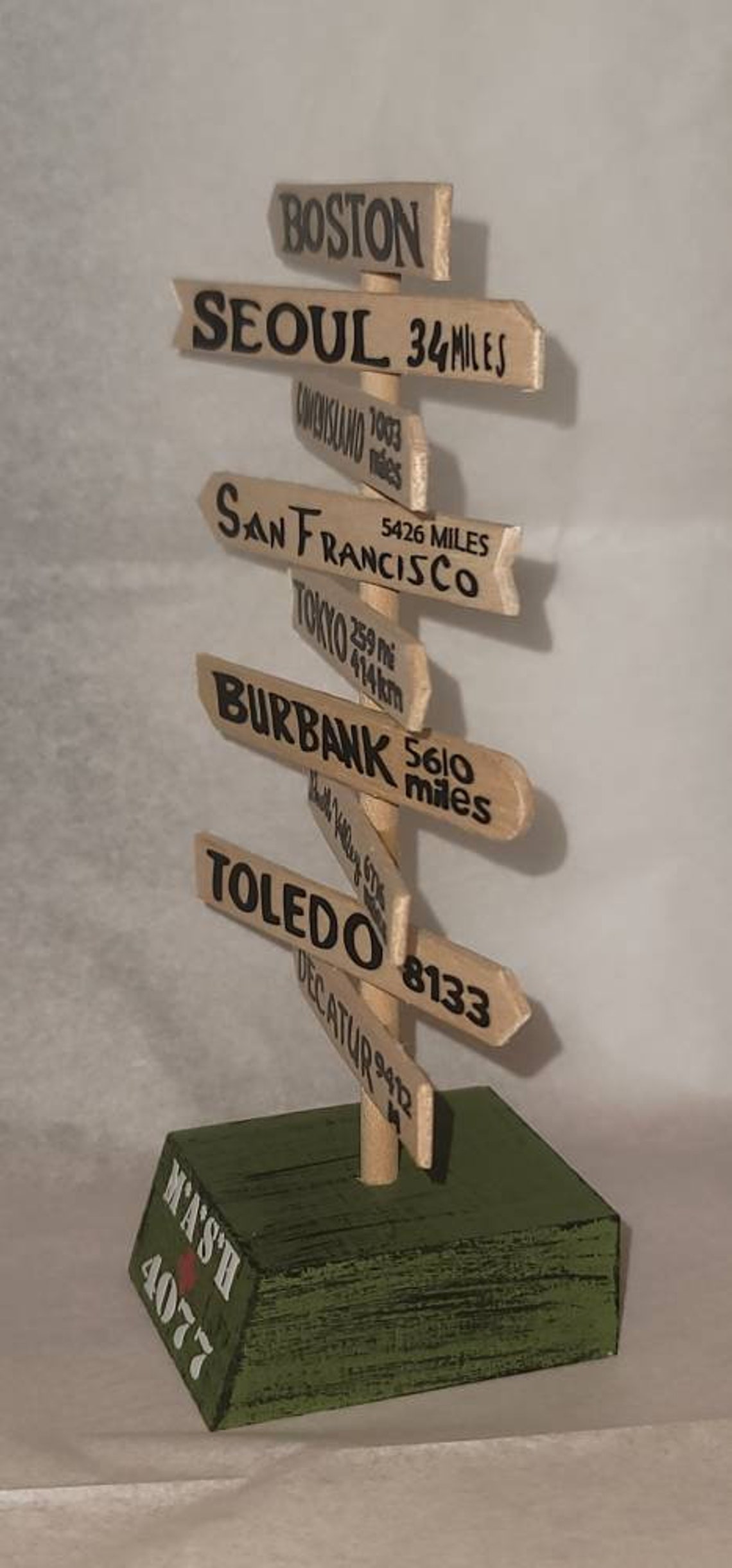 Mash 4077th Miniature Sign Post Mash 4077 Desk Size Decor - Etsy