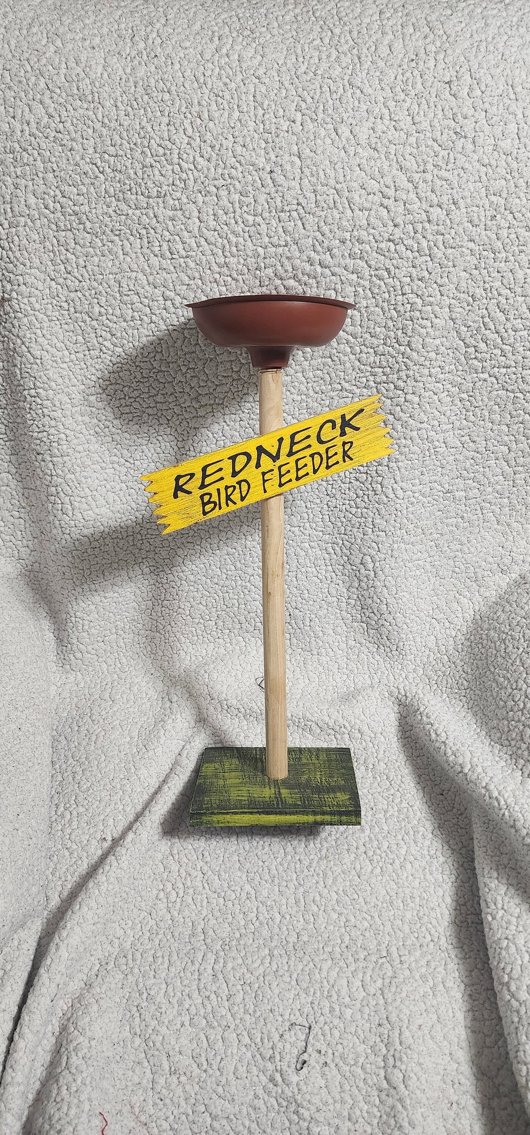 Redneck Bird Feeder, Toilet Plunger, Country Boy Decor Gag Gift ...