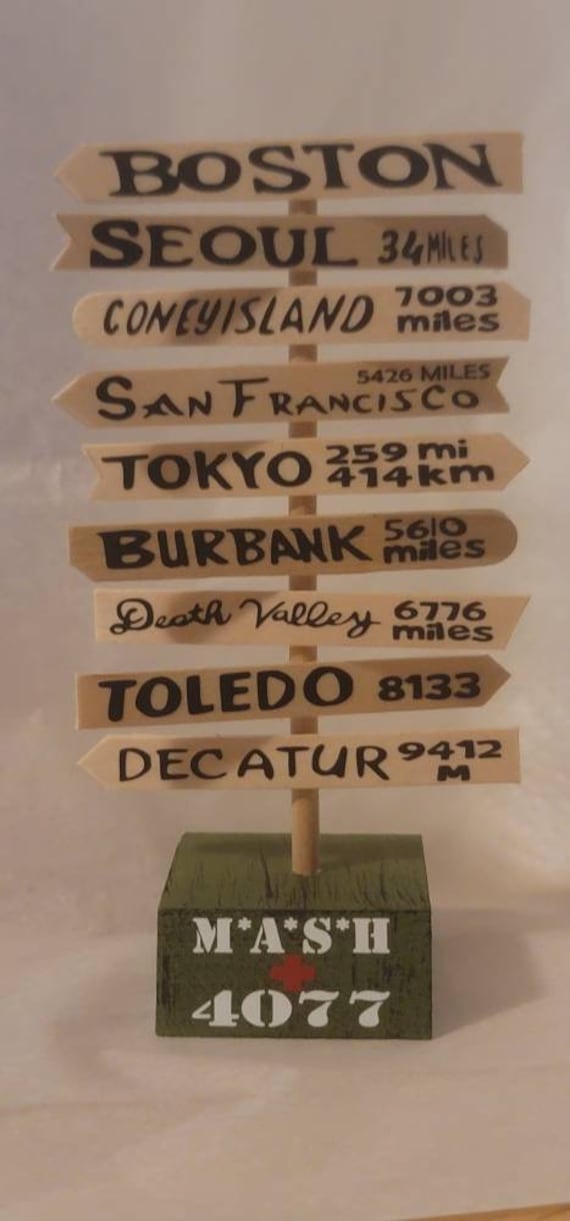 Mash 4077th Miniature Sign Post Mash 4077 Desk Size Decor - Etsy