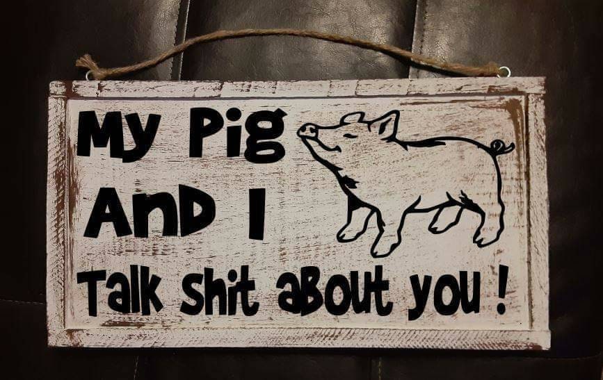 Potbelly pig cute sign mini pig sign farm farmhouse Pet Pig | Etsy