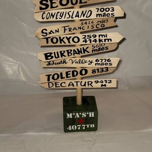 Mash 4077th Miniature Sign Post Mash 4077 - Etsy