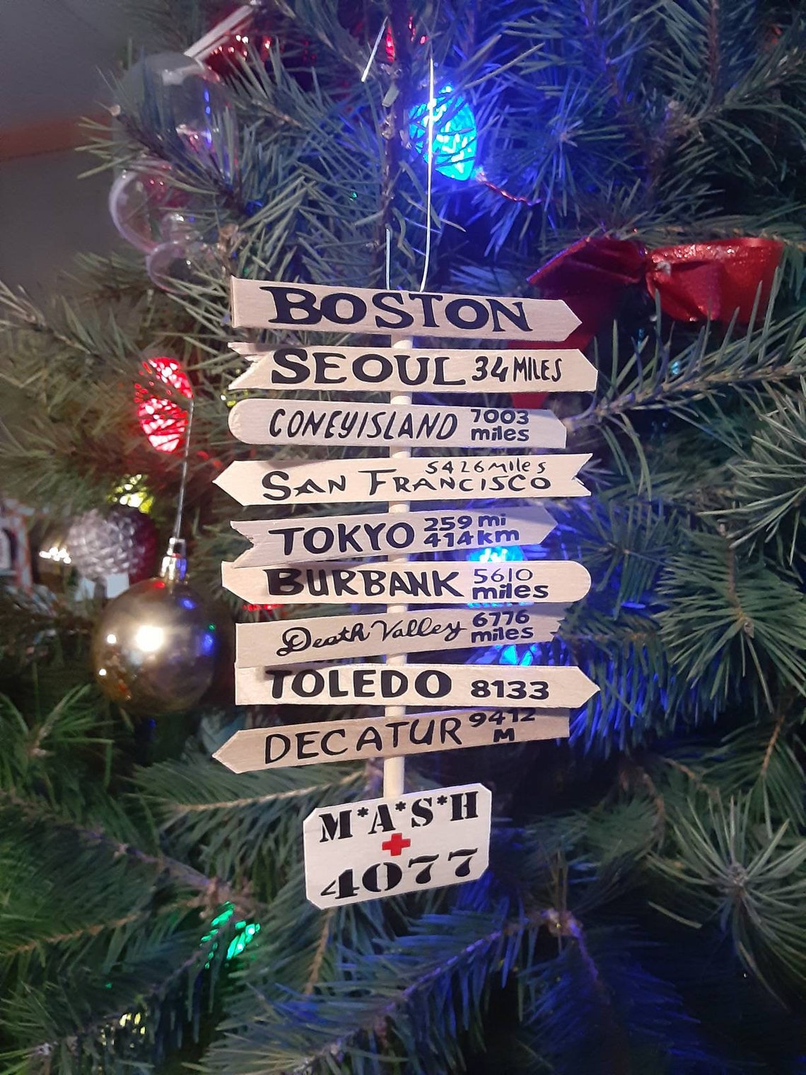 Mash 4077 Sign Post Christmas Ornament | Etsy