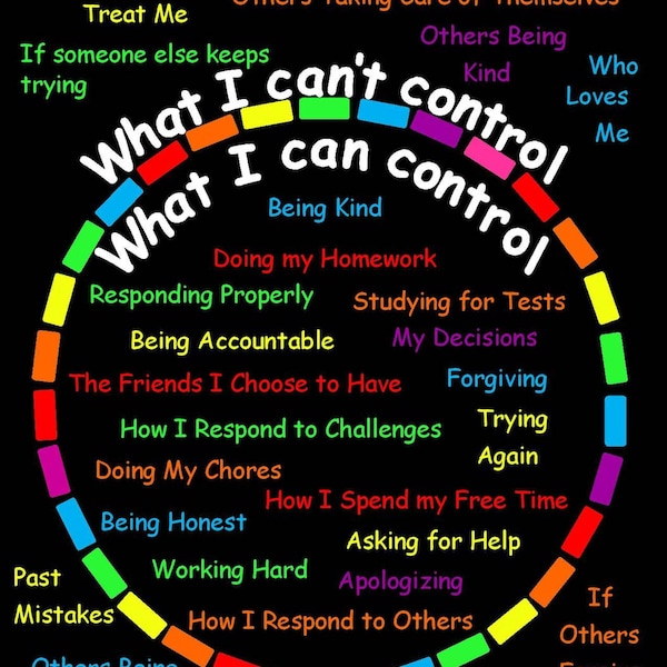 What I Can Control What I Cant Control Poster - Etsy UK