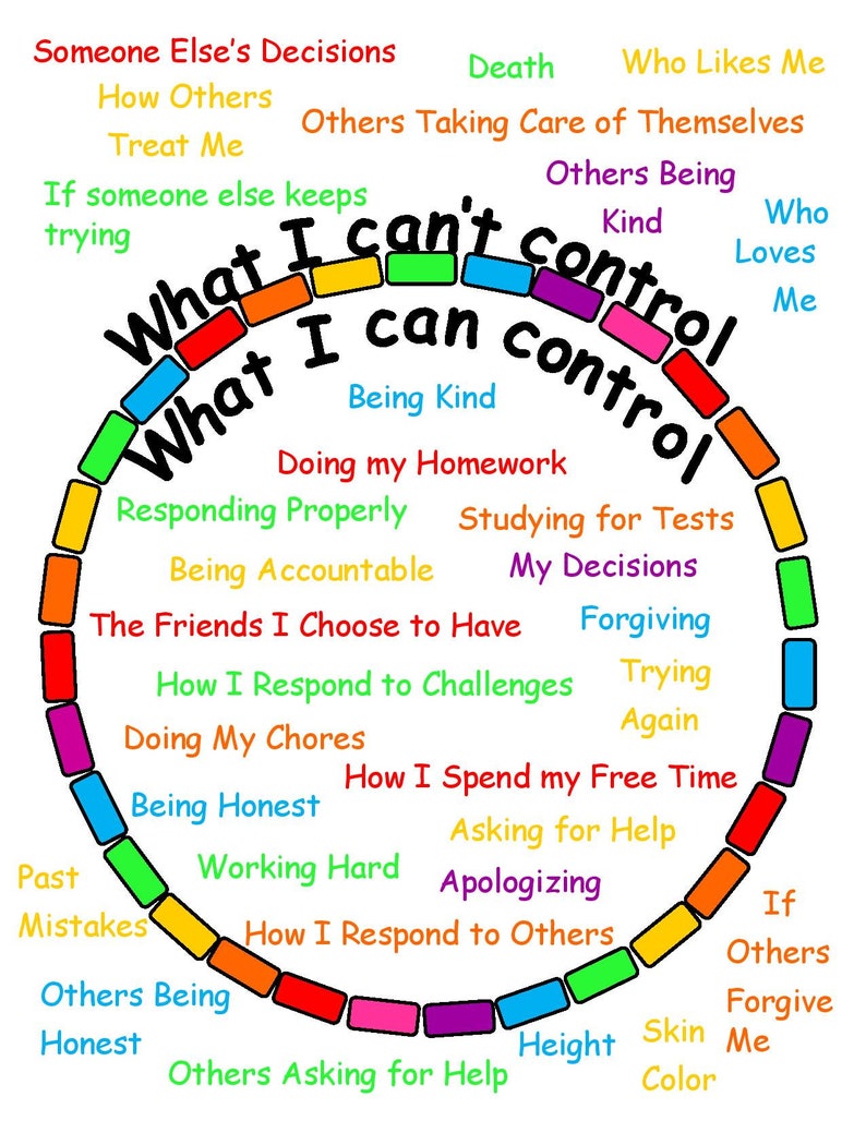 What I Can and Can't Control PDF - Etsy What I Can and Can't Control PDF - Etsy