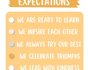 Classroom Expectations Display - Etsy