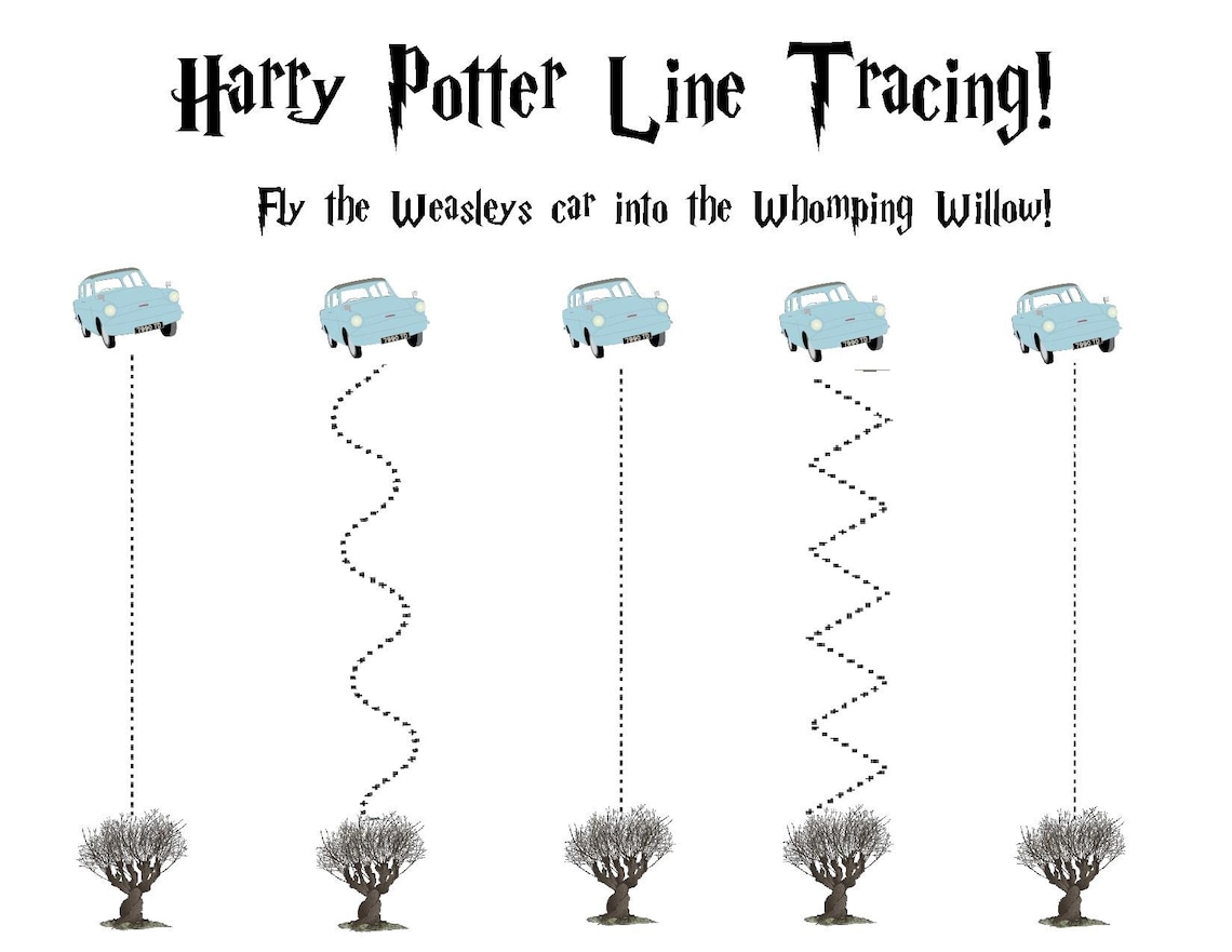 Harry Potter Line and Shape Tracing | Etsy