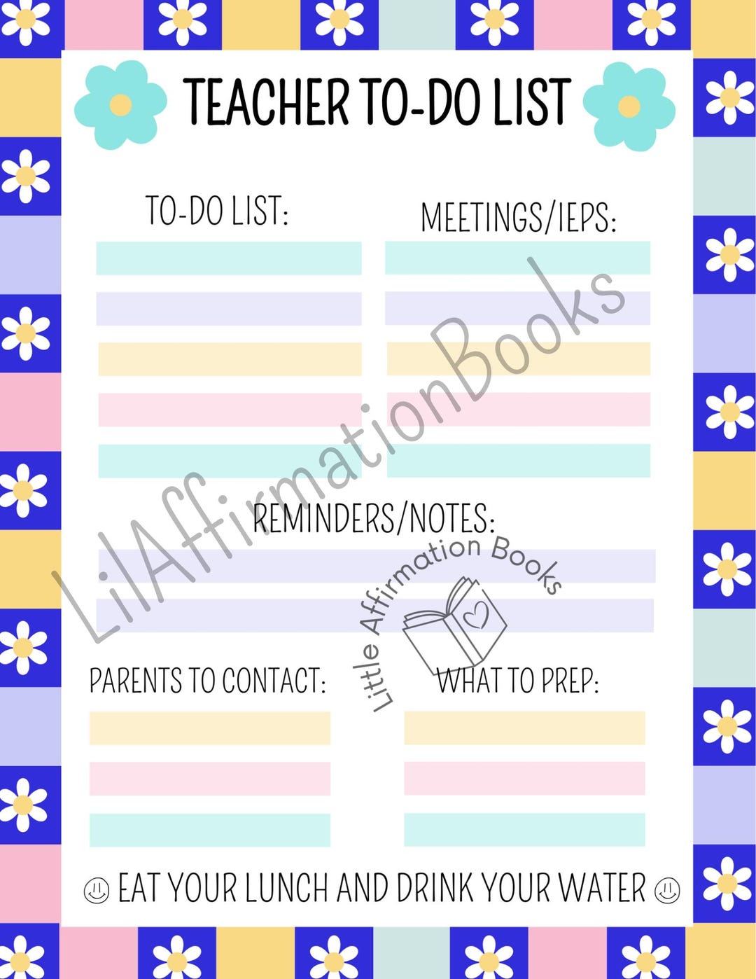 Teacher To-do List Packet - Etsy