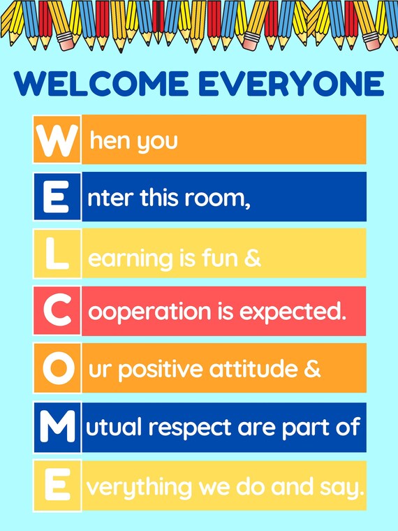 Welcome Everyone Poster | Etsy