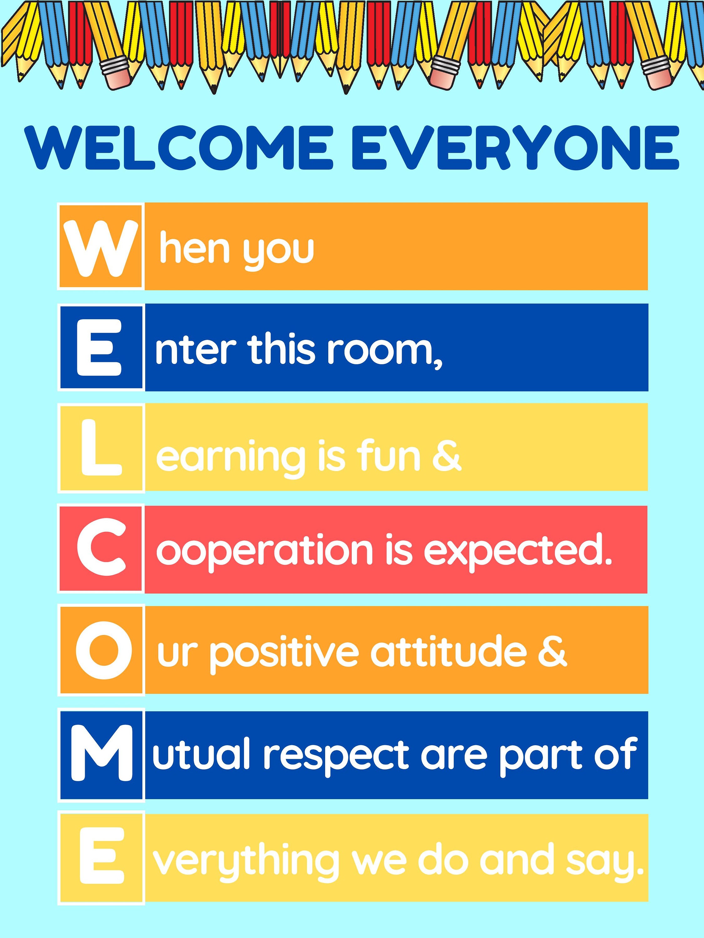 Welcome Everyone Poster - Etsy