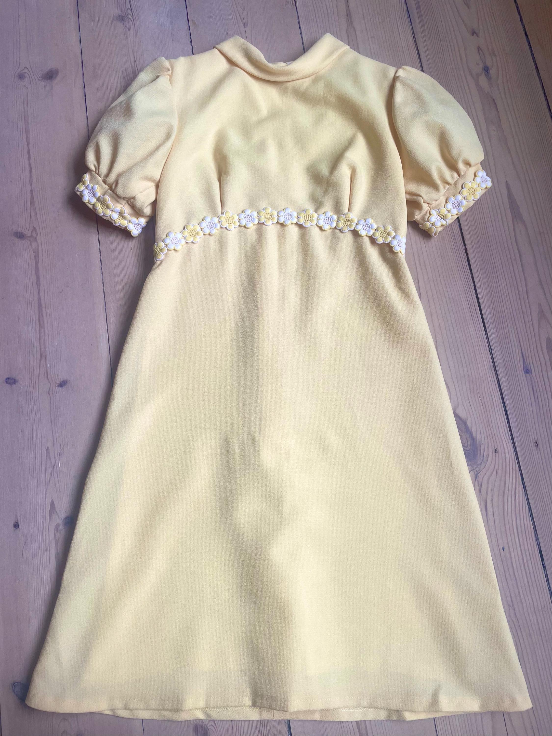 Vintage 1960s Butter Yellow Mini Mod Dress XXS - Etsy