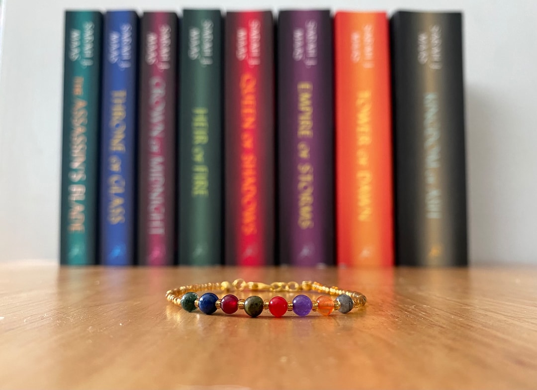 Book Series Gemstone Bracelet Throne of Glass ACOTAR Crescent City - Etsy